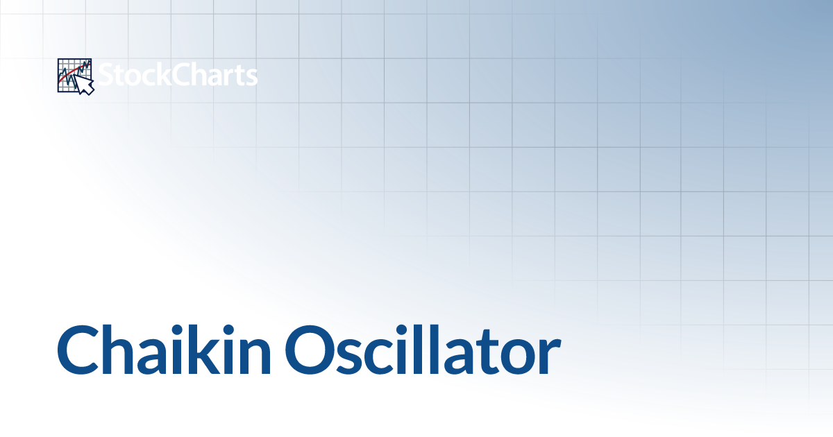 Chaikin Oscillator | ChartSchool | StockCharts.com